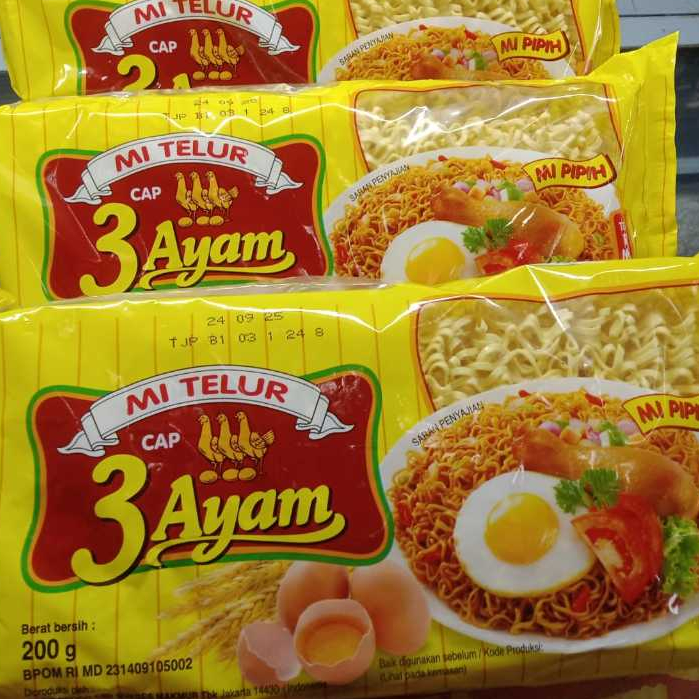 Jual Mie Telur Cap 3 Ayam 200gr | Shopee Indonesia
