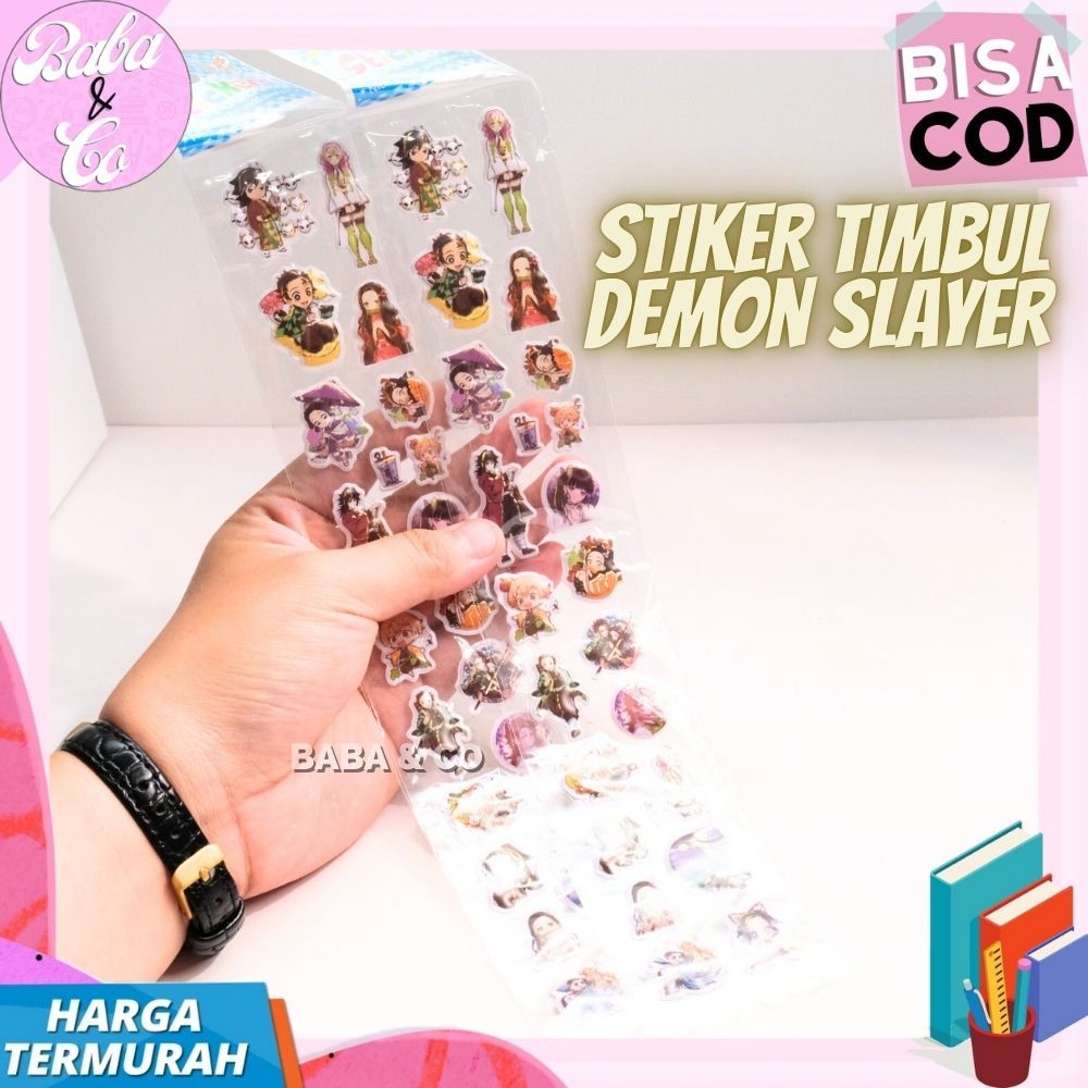 Jual STIKER DEMON SLAYER TIMBUL 3D PANJANG STICKER LABEL DEMON SLAYER ...