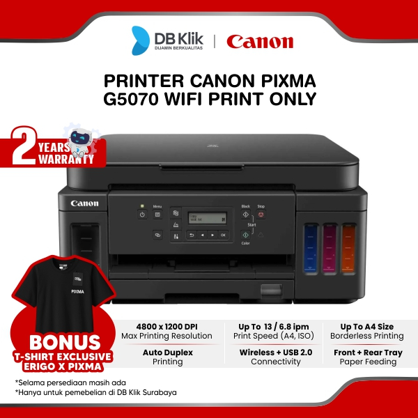 Jual Canon Printer Pixma G5070 Wifi Print Only - G5070 Ink Tank ...