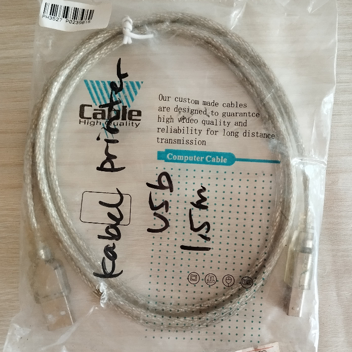 Jual Kabel Data Printer USB 2.0 CABLE 1.5 Meter | Shopee Indonesia