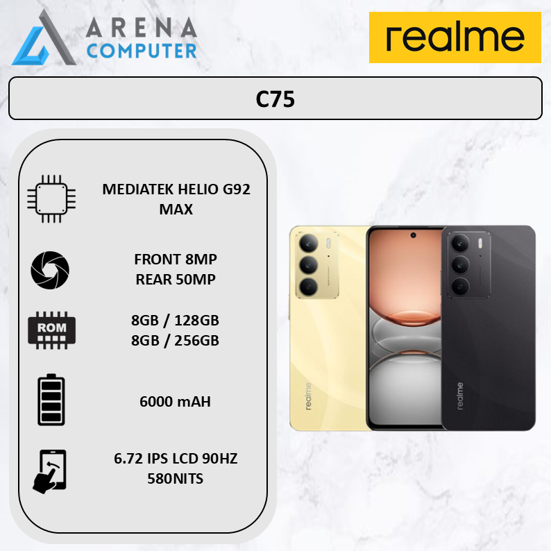 Jual Realme C75 8/256GB 8/128GB - Mediatek Helio G92 Max - Main Camera ...