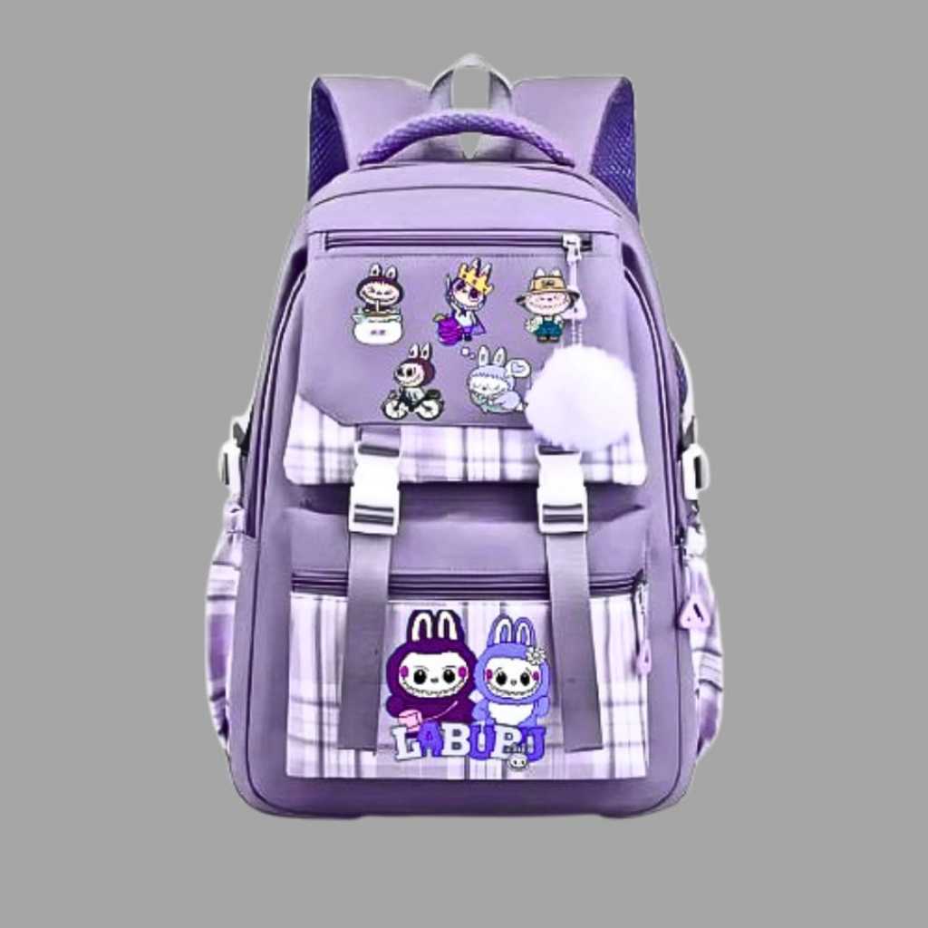 Jual Tas ransel sekolah anak perempuan Ransel Terbaru Labubu Jubon backpack kanvas | Shopee ...