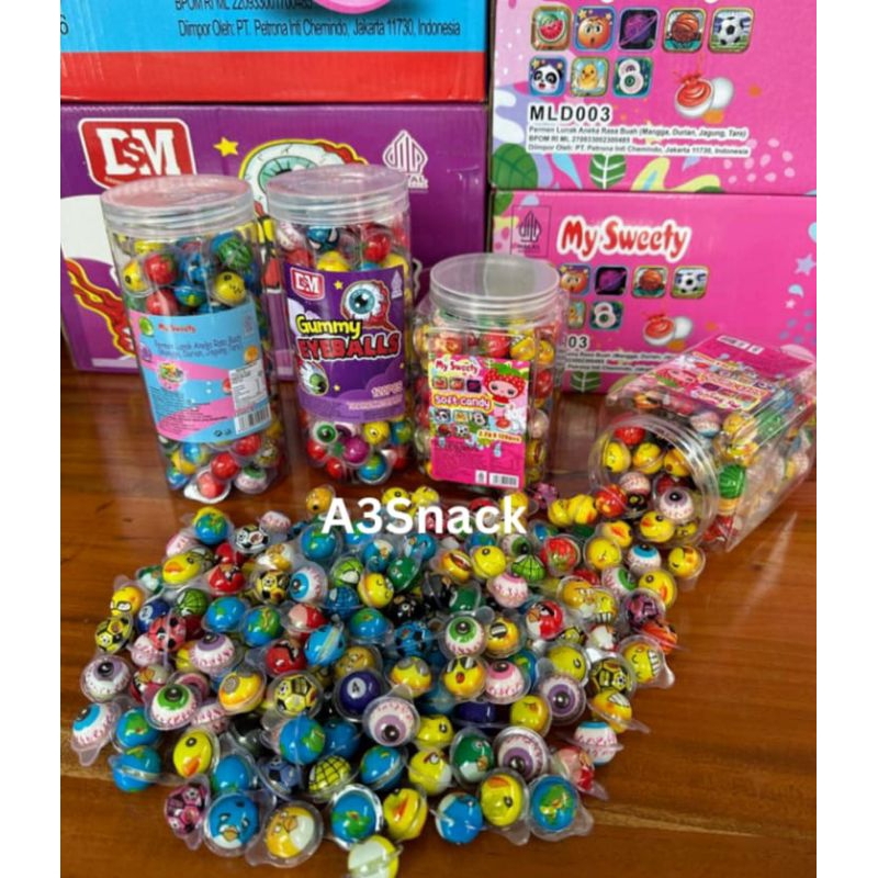 Jual mini permen lunak aneka rasa 1 toples isi 120 pcs | Shopee Indonesia