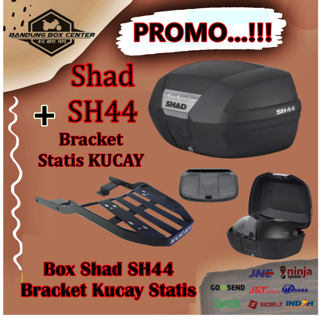 Jual PROMO Paket Box Motor Shad SH44 & Bracket Statis KUCAY Shad SH 44 ...