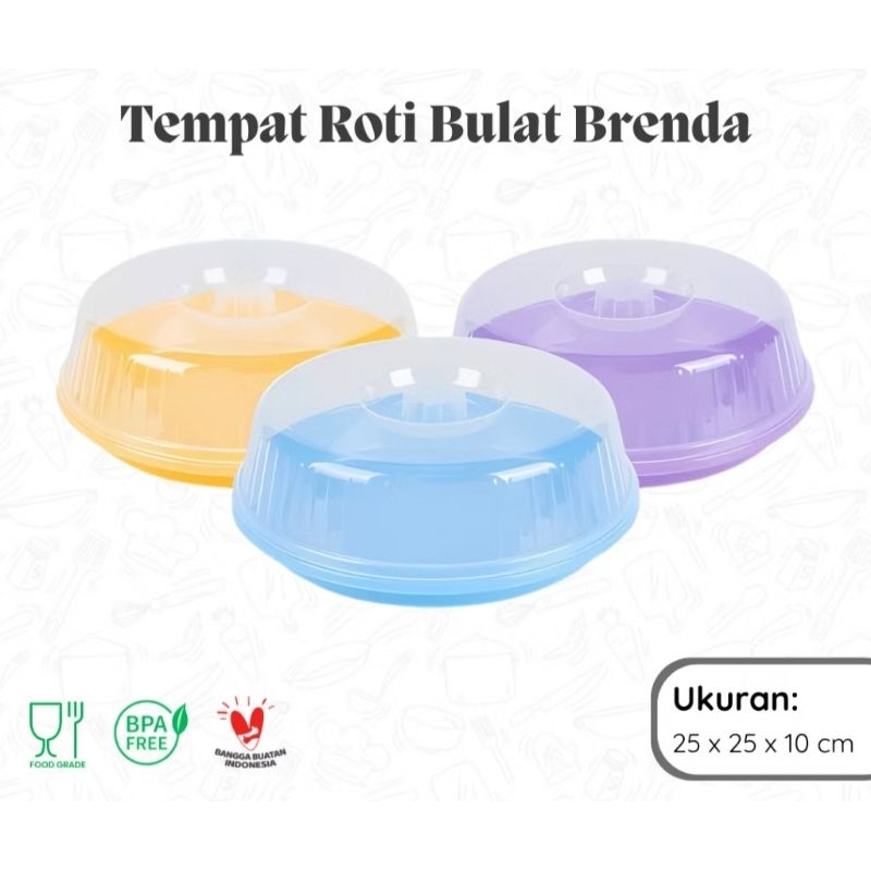 Jual Tempat Roti Bulat Brenda / Wadah Jajanan Pasar Kue Bolu Kue ...