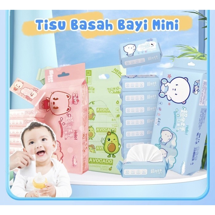 Jual 1 PCS TISSUE BASAH MINI / TISSUE BASAH VIRAL / TISSUE BASAH LUCU ...