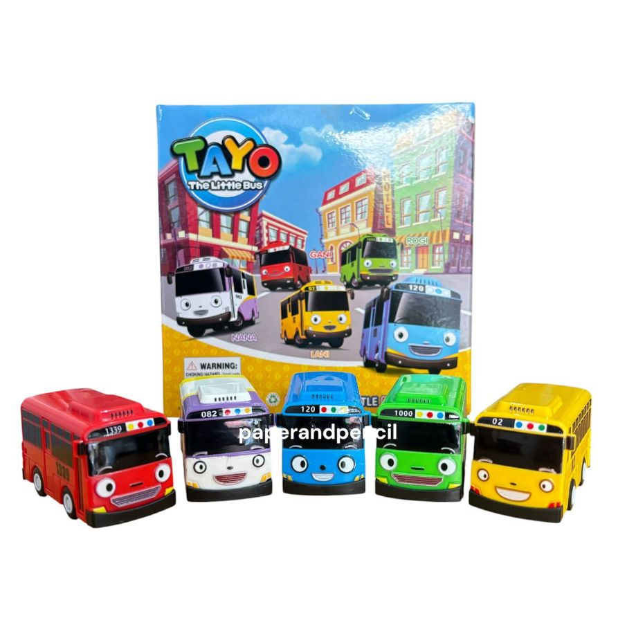 Jual Mainan Anak BIS BUS TAYO Anak 5 PCS / Mainan Anak Mobilan Bis TAYO The Little Bus ...