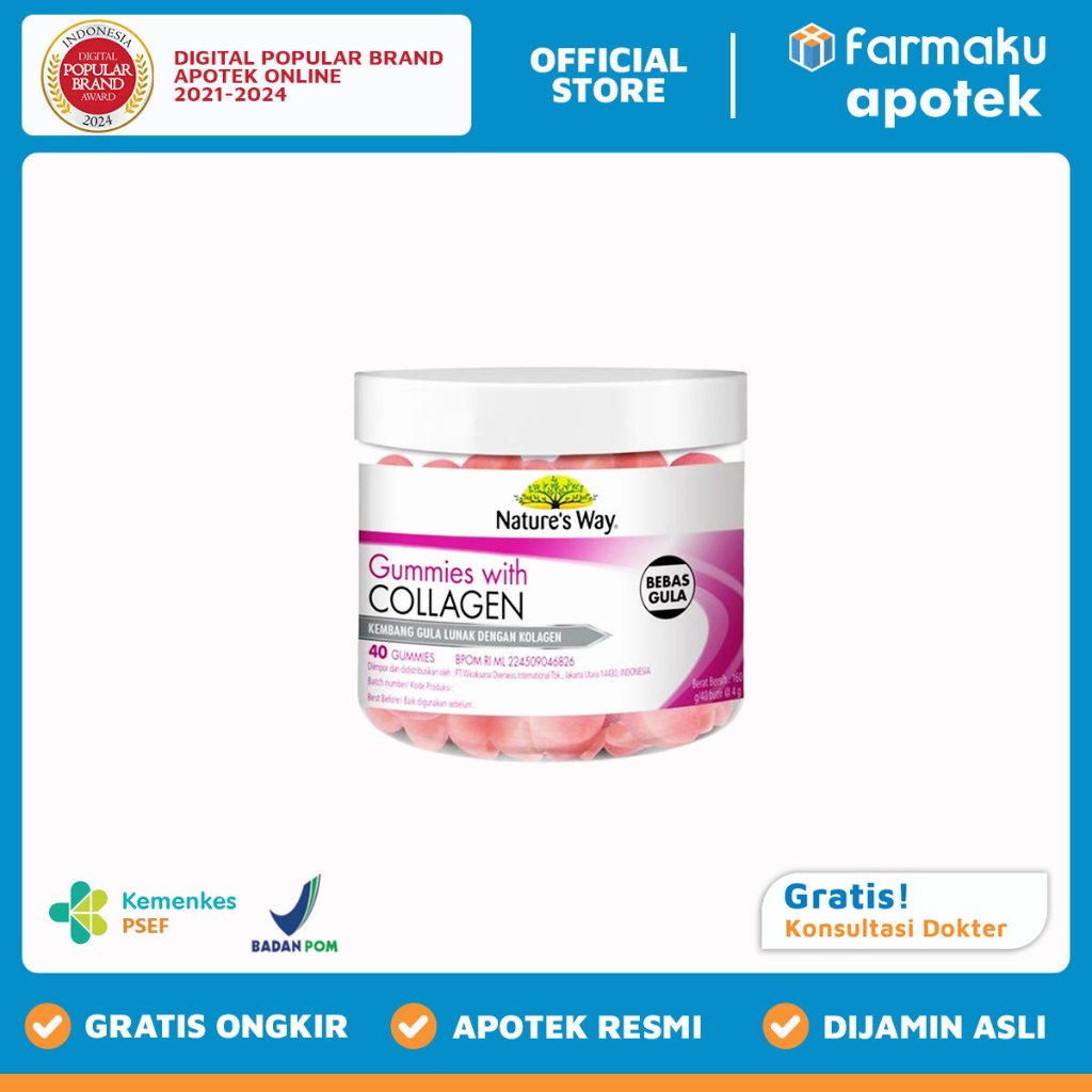 Jual Natures Way Collagen Gummies 40 Tab - TJD | Shopee Indonesia