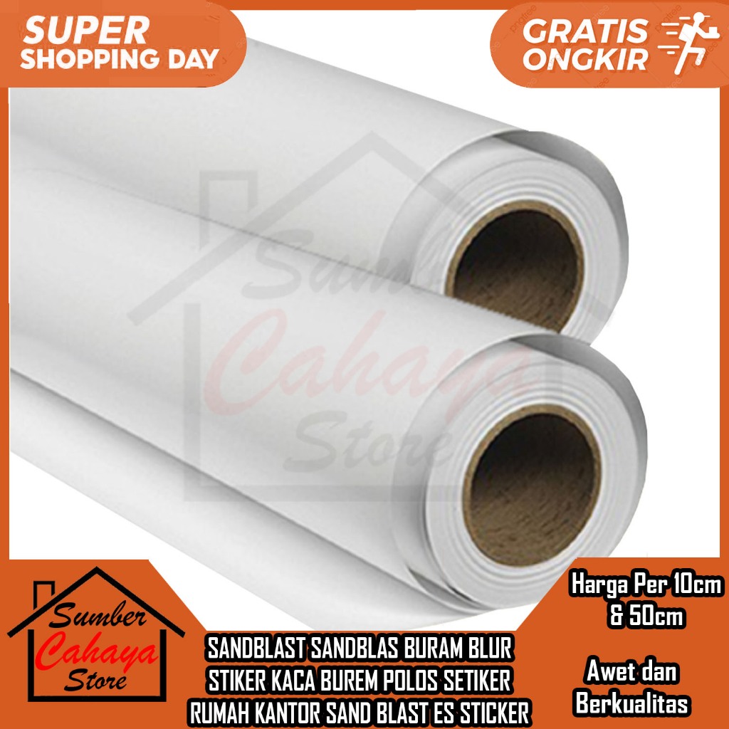 Jual Stiker Kaca Buram 10cm 50cm Sandblast Polos Setiker Motif Blur ...
