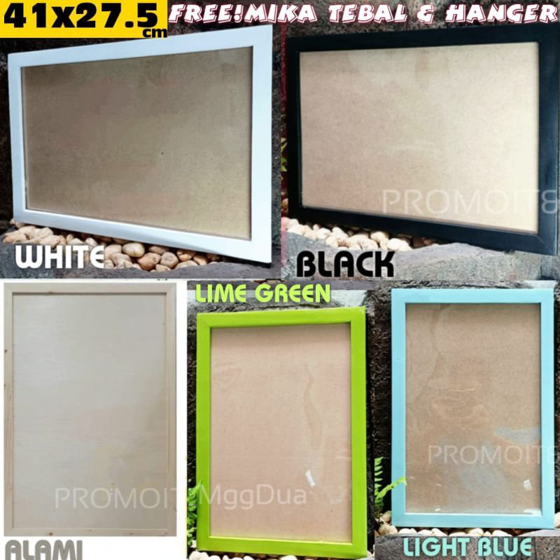 Jual 41x27.5cm 6 warna FRAME BINGKAI PIGURA KAYU n FIBER. MIKA TEBAL n ...