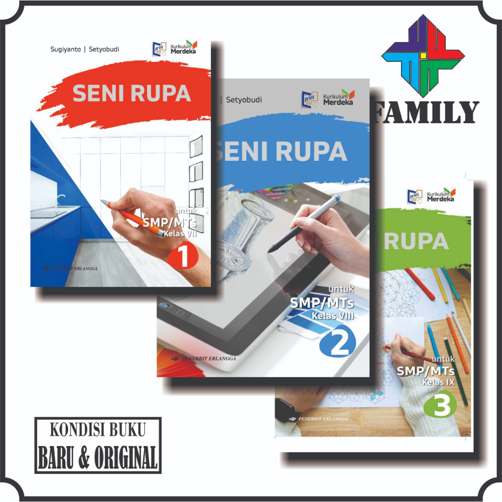 Jual Seni Rupa SMP Kelas 7 8 9 Kurmer Kurikulum Merdeka Penerbit ERLANGGA | Shopee Indonesia