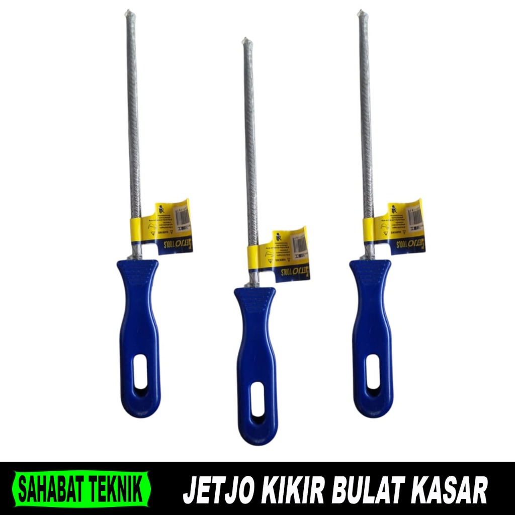 Jual JETJO Kikir Besi Bulat Kasar 12 inch 30 CM Gagang PVC / FLAT FILES ...