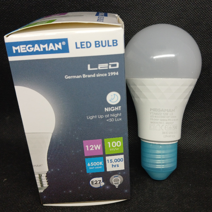 Jual MEGAMAN ABULB 12W LS 6500K SENSOR | Shopee Indonesia