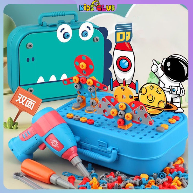 Jual DIY Mainan Bor Anak Laki Kotak Alat Simulasi Anak-Anak Merakit ...