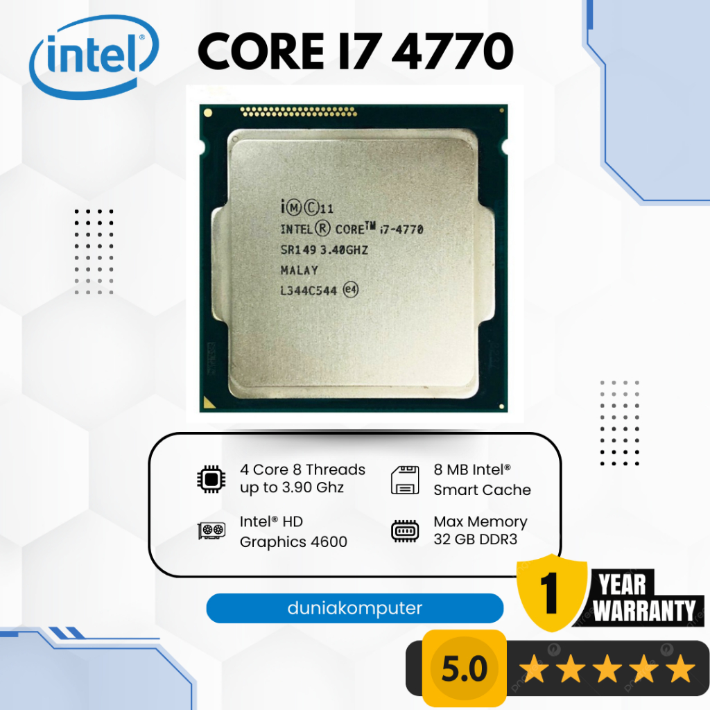 Jual Processor Intel Core i7-4770 3.4Ghz - Cache 8MB [Tray] Socket LGA ...