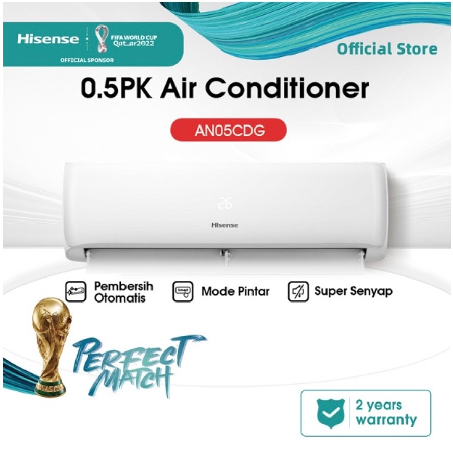 Jual HISENSE AN09CDG AC SPLIT 1 PK STANDARD | Shopee Indonesia