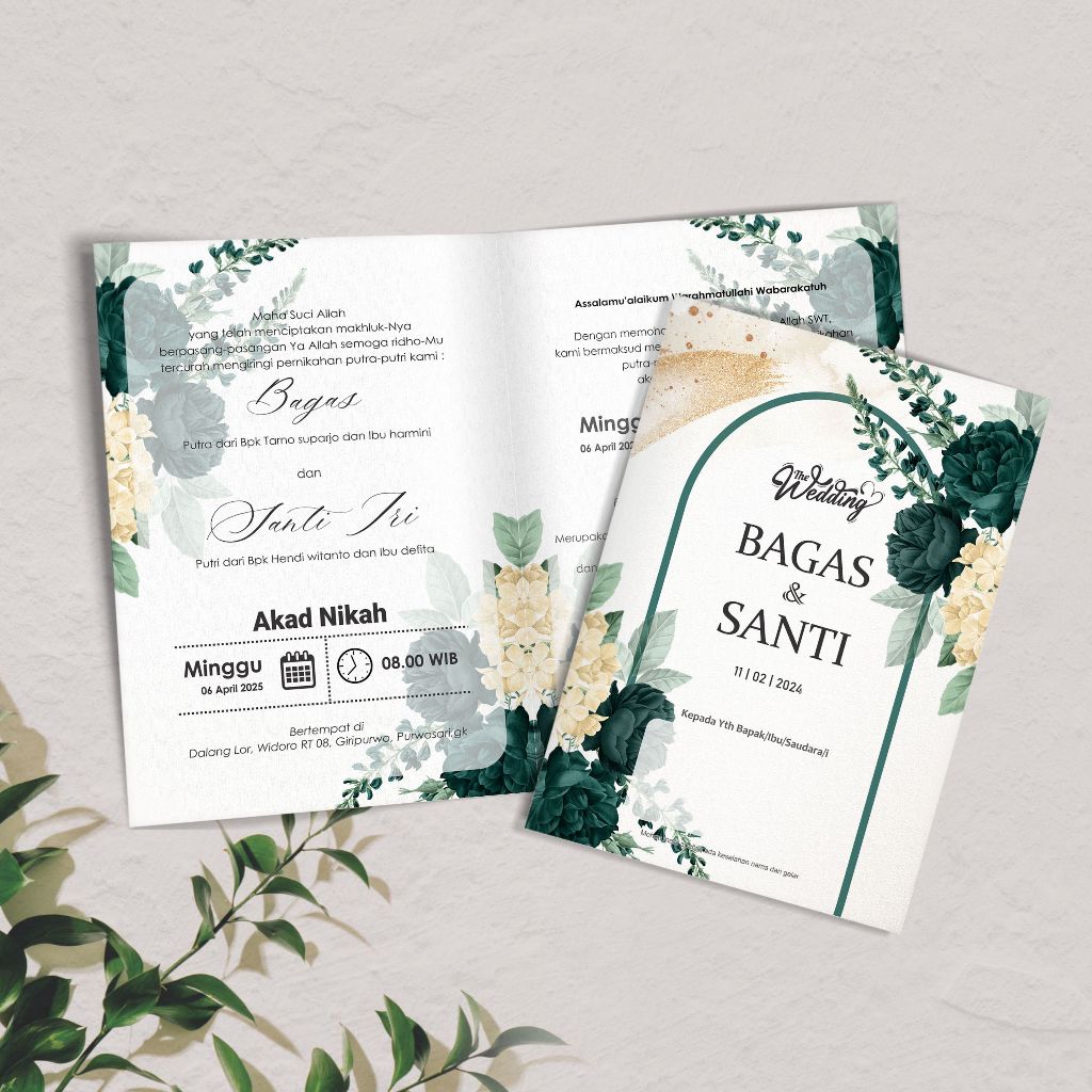 Jual UNDANGAN PERNIKAHAN | UNDANGAN MURAH TEMA RUSTIC DAUN MURAH ...