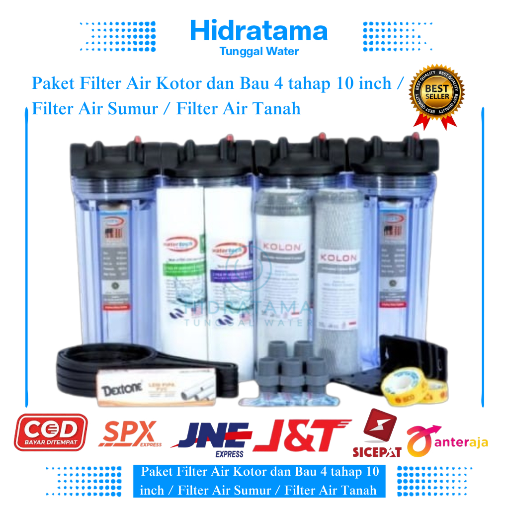 Jual Paket Filter Air Kotor dan Bau 4 tahap / Filter Air Sumur / Filter ...