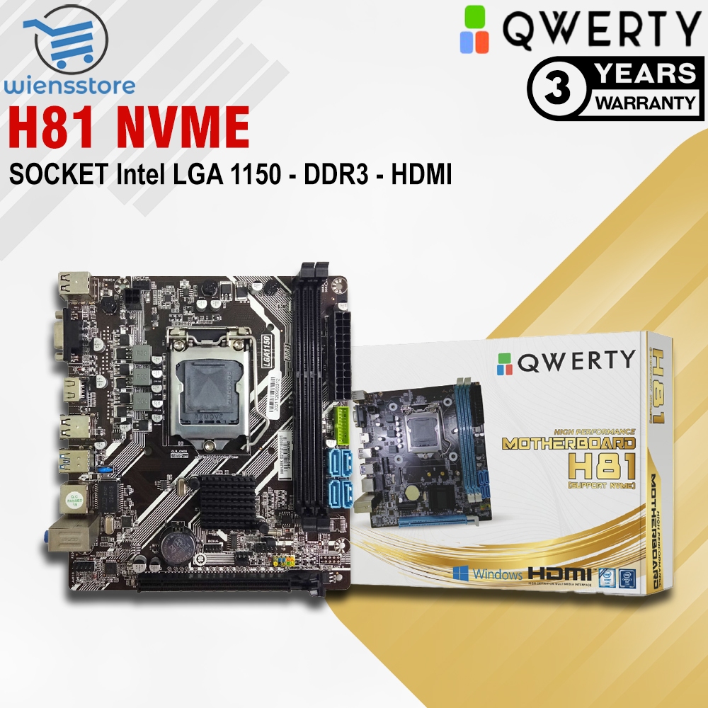 Jual Qwerty H81 NVME DDR4 Socket Intel LGA 1150 - Motherboard | Shopee ...