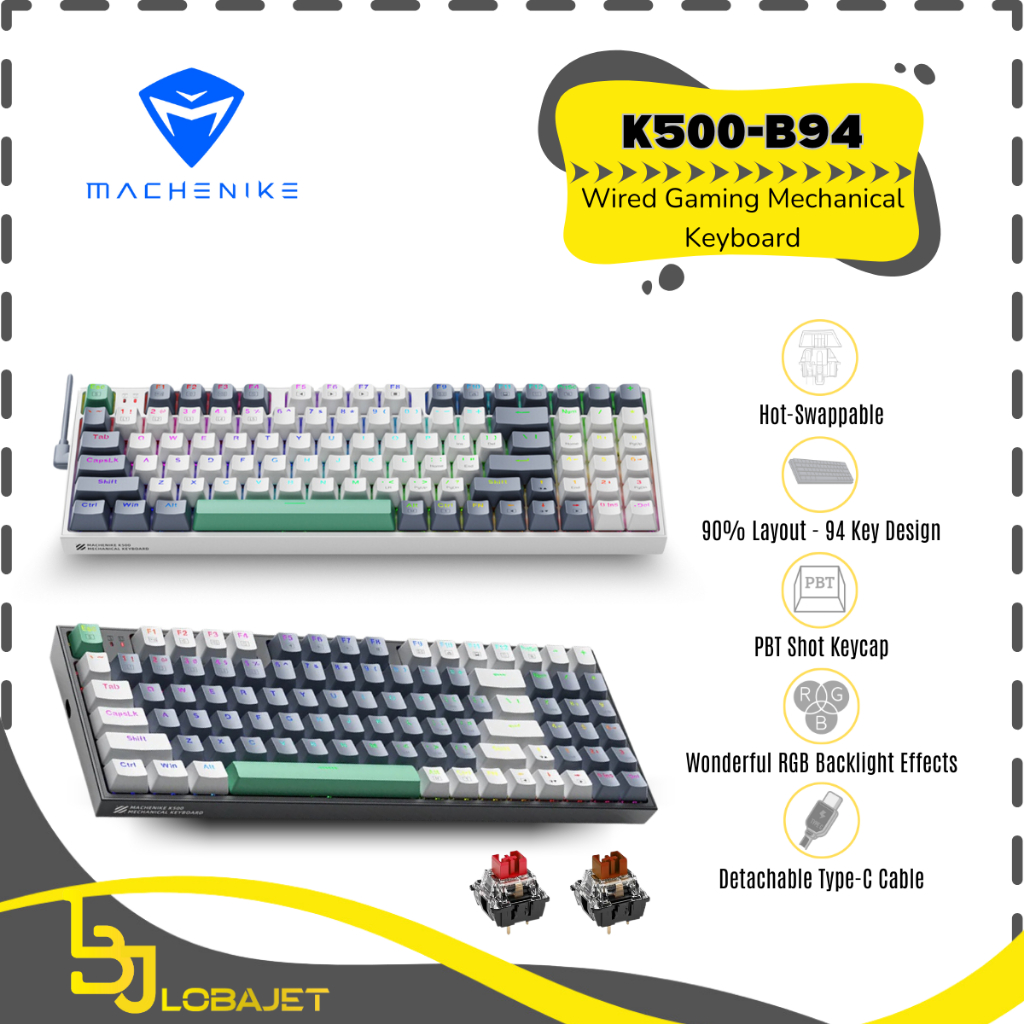 Jual MACHENIKE K500-B94 - Wired Gaming Mechanical Keyboard - Keyboard ...