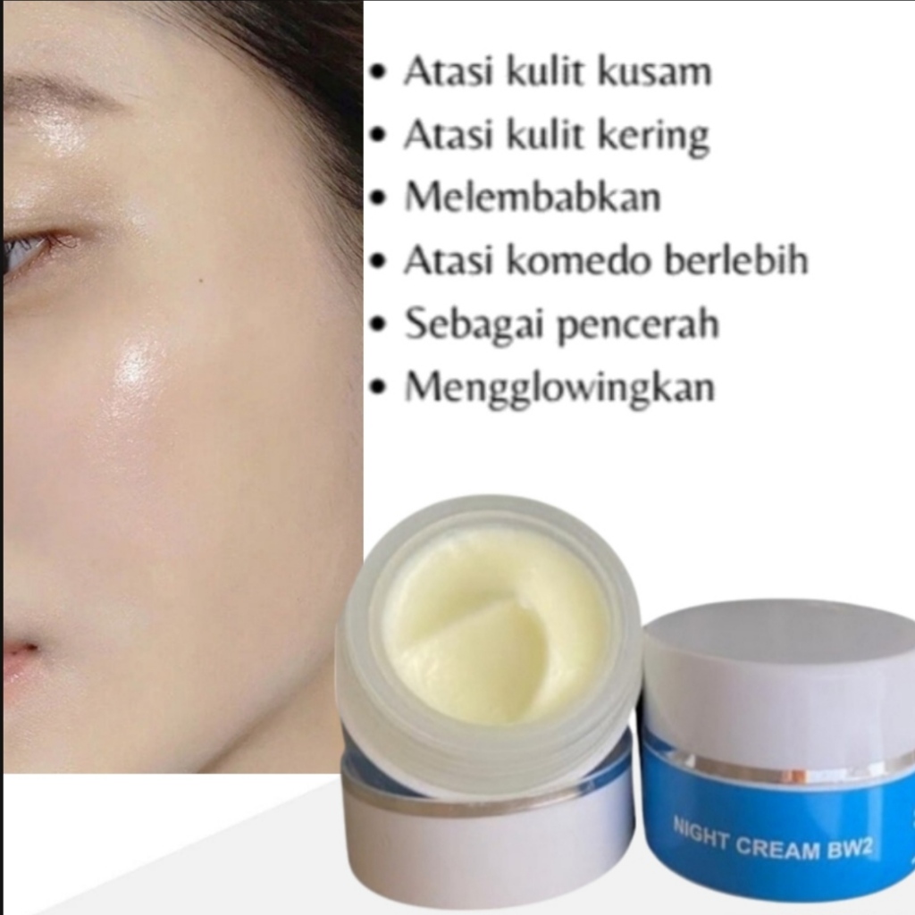Jual Cream Malam Glowing BW2 / Krim Malam Glowing BW2 / Night Cream ...