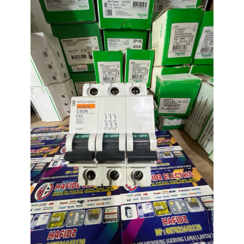 Jual MCB 3P 63A MERLIN GERIN C60n | Shopee Indonesia