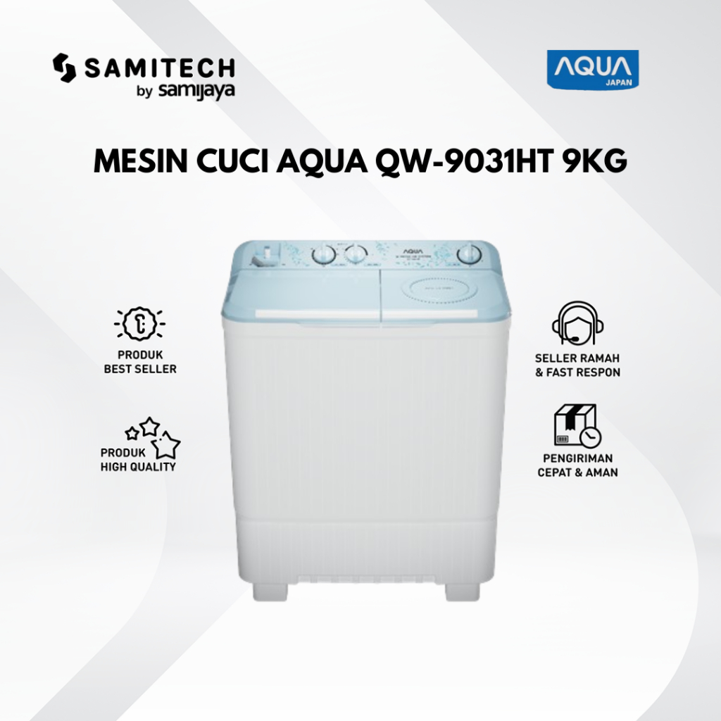 Jual MESIN CUCI 2 TABUNG AQUA QW-9031HT QW 9031HT 9KG BERGARANSI ...