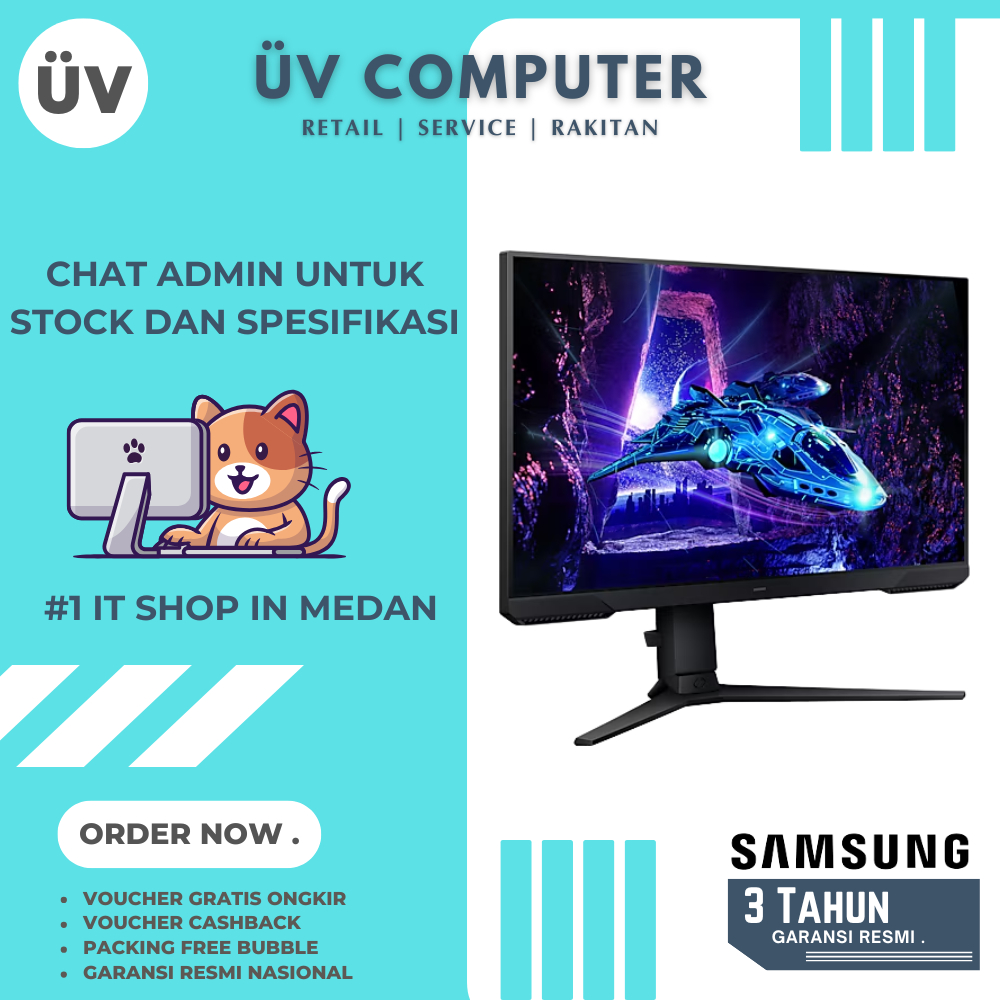 Jual Monitor LED LCD SAMSUNG LS24DG302EEXXD ODYSSEY G3 | 24" inch | FHD ...