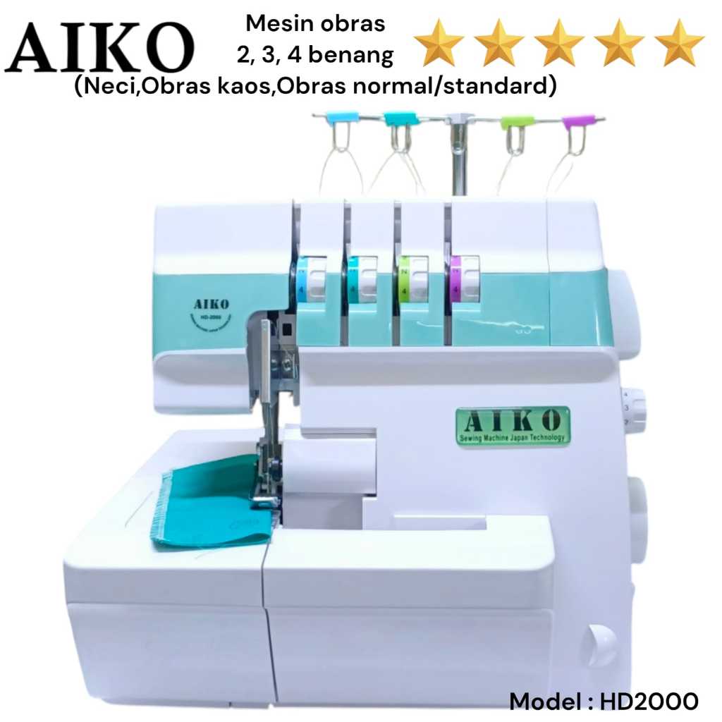 Jual promo mesin obras benang portable empat dan neci - heavy duty - AIKO HD2000 | Shopee Indonesia