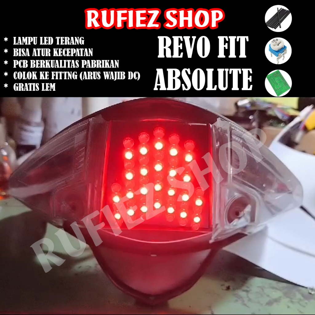Jual Custom lampu stoplamp running Revo Fit Absolute 8 Mode Otomatis 10 ...