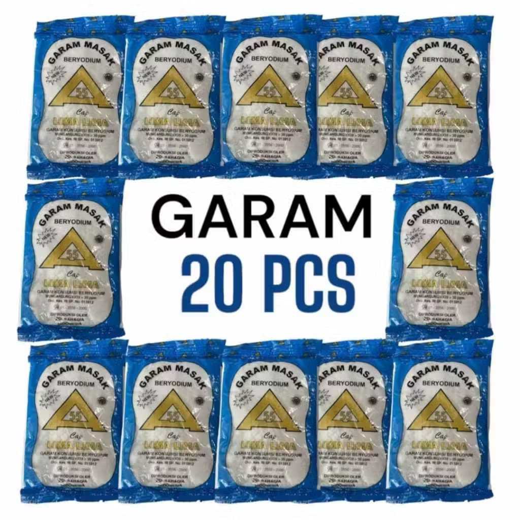 Jual Promo 20 Pcs Garam Masak Halus Beryodium Kemasan 100 Gram per ...