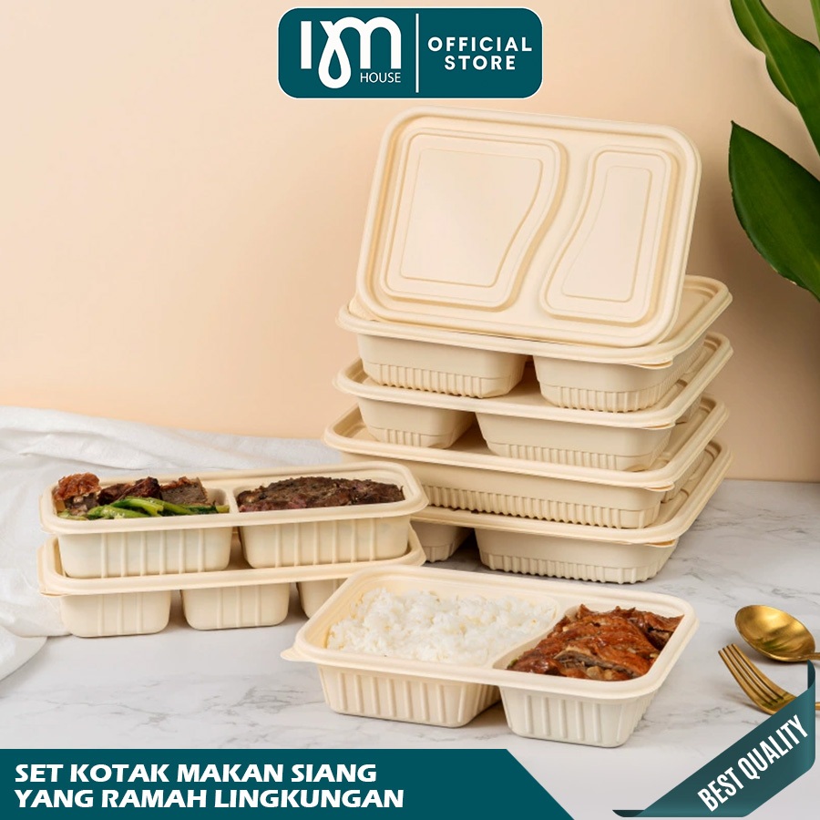 Jual Tempat Makan Sekali Pakai Ramah Lingkungan/Kotak Makan Degradasi Pati Jagung/Tempat Makan ...