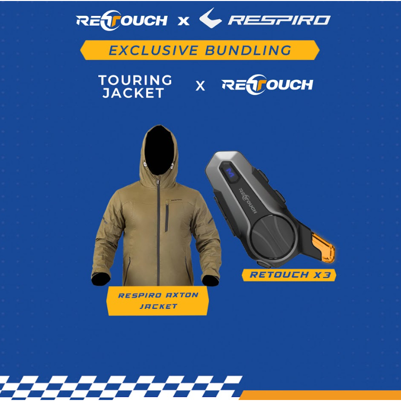 Jual IIMS BUNDLING RESPIRO AXTON JACKET X RETOUCH INTERCOM | Jaket Motor Dialy Windproof ...
