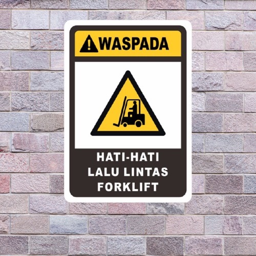 Jual Rambu hati hati lalu lintas forklift 15x20 cm | Shopee Indonesia