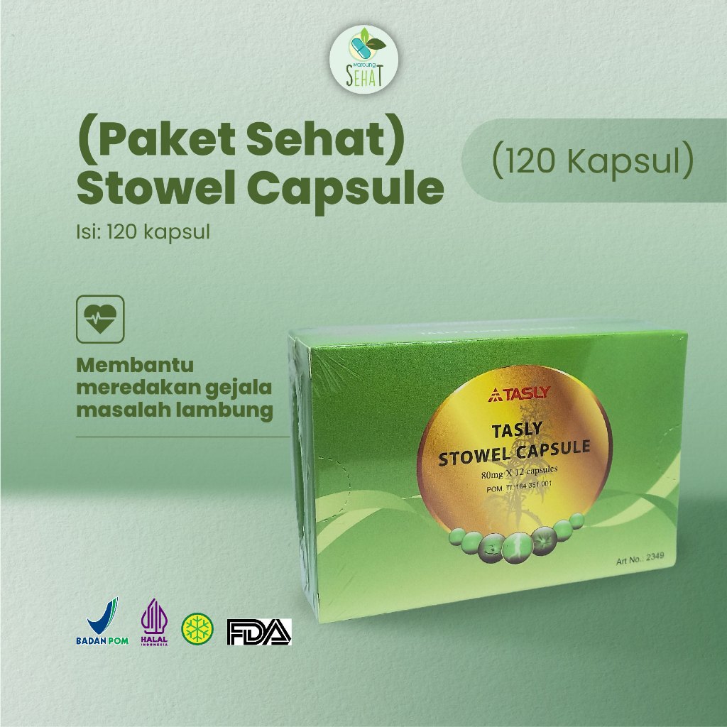 Jual Tasly Stowel Capsule Isi 120 Kapsul Meredakan Mual Kembung Dan ...