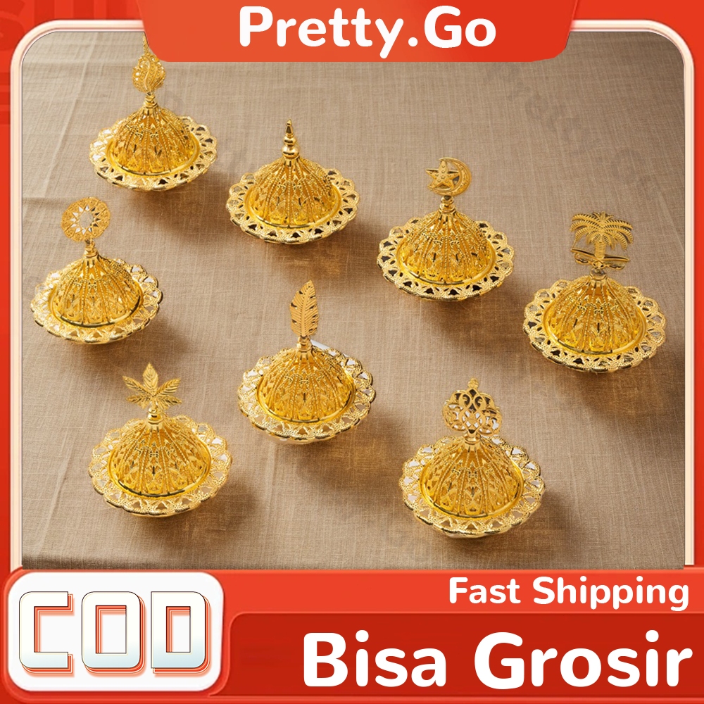 Jual Mini Mabkhara Tempat Bukhur Emas/ Tempat Dupa Kerucut | Shopee ...