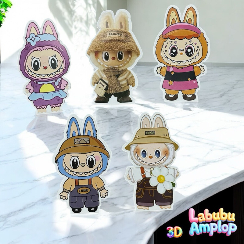Jual Amplop 3D Labubu Premium Besar dan Tebal | isi 5 Motif Berbeda ...
