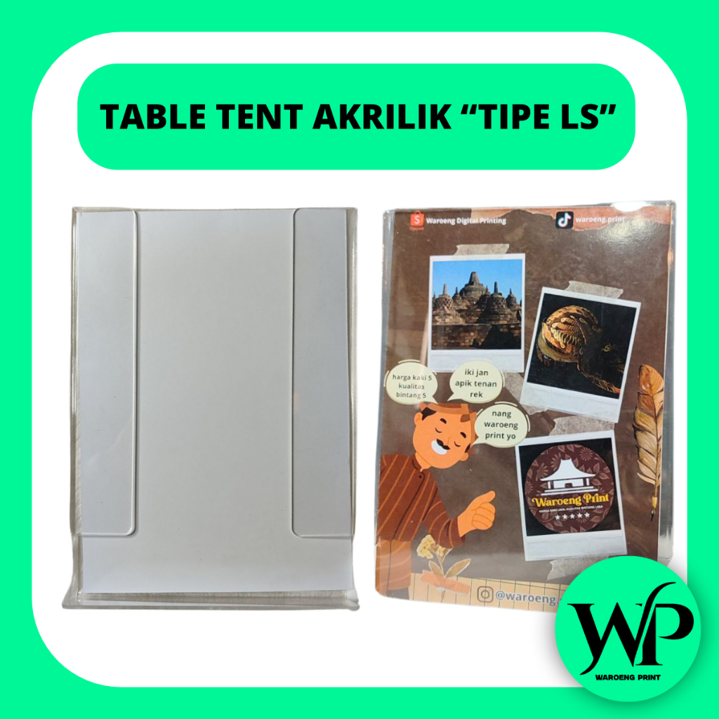 Jual Table Tent Akrilik Tipe LS – Display Insert Paper Elegan untuk ...