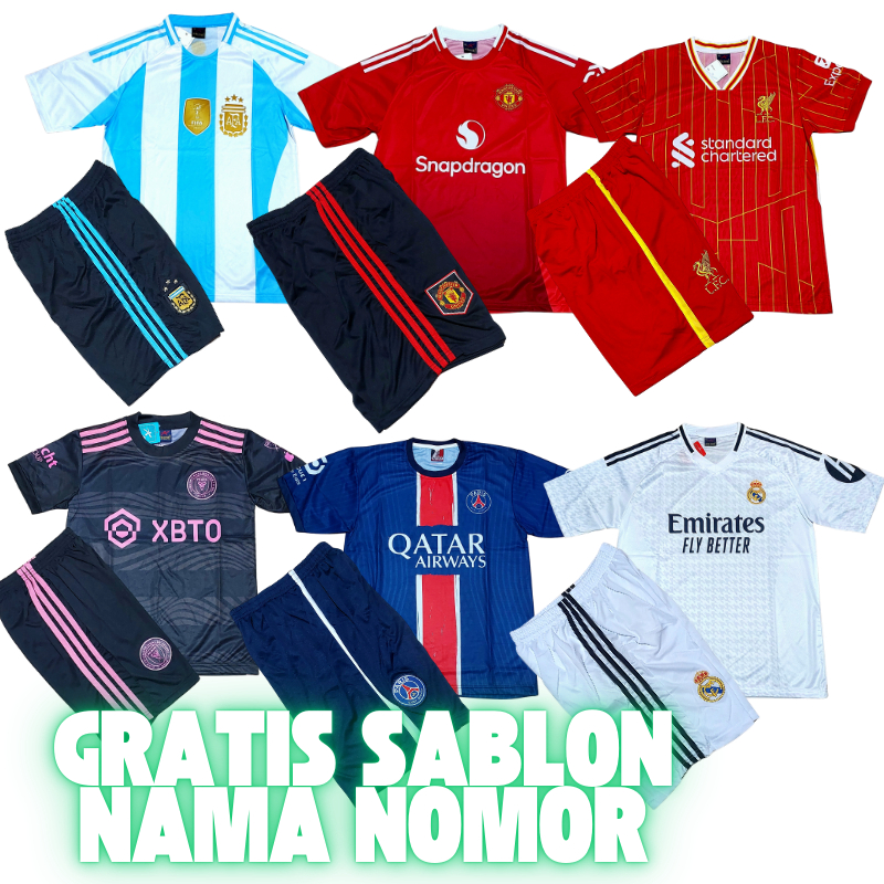 Jual COD BISA CUSTOM NAMA NOMOR SETELAN BAJU BOLA JERSEY DEWASA ...