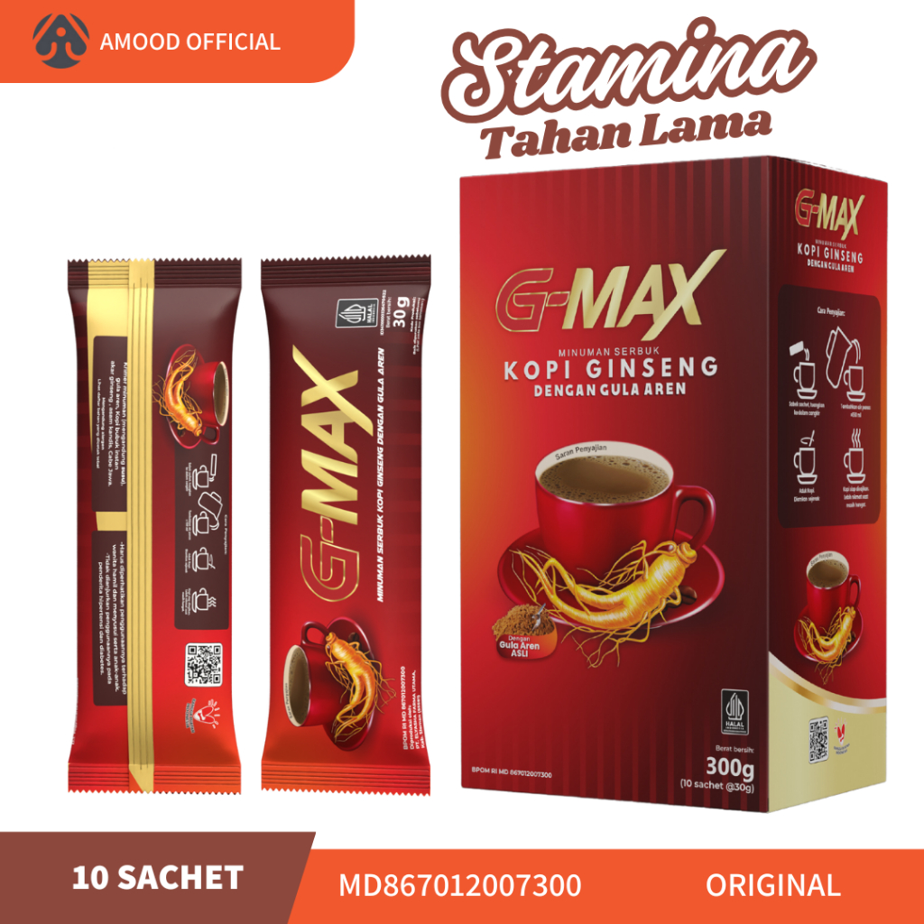 Jual GMAX Kopi Gingseng Original | Shopee Indonesia