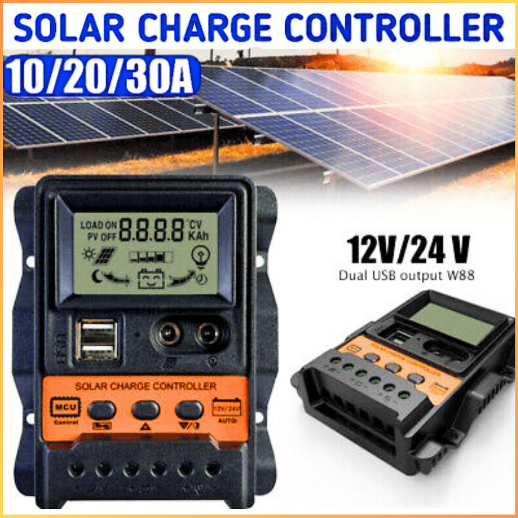 Jual COD Aubess Solar Charge Controller Panel Surya 30A LCD PWM Mppt Battery Regulator 12V/24V K ...