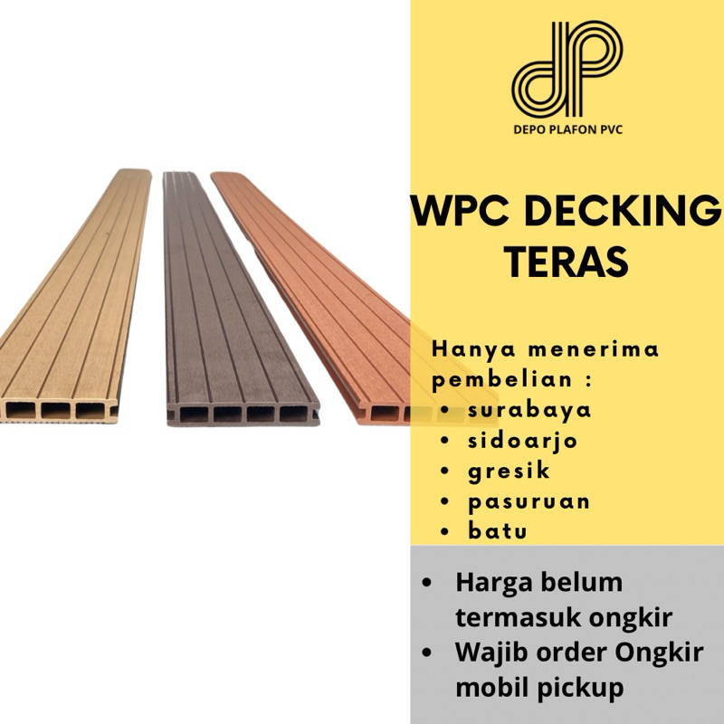 Jual WPC DECKING LANTAI TERAS PVC KAYU JAWA TIMUR | Shopee Indonesia