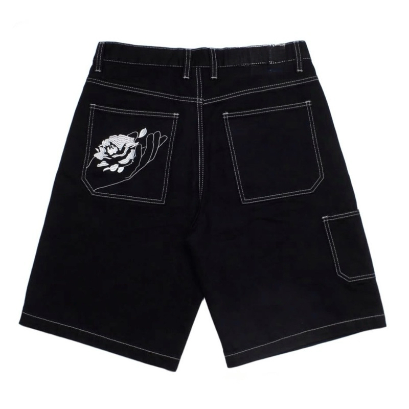 Jual Sai - Flowhand Jorts Pants Denim Black Painter 3/4 Pants | Shopee ...