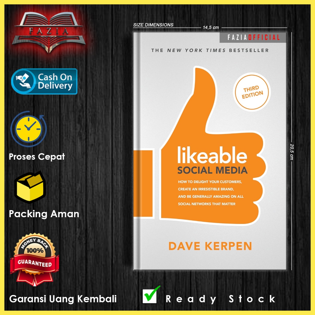 Jual Likeable Social Media, Third Edition by Dave Kerpen (English ...