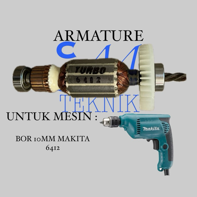 Jual ARMATURE ANGKER MESIN BOR 10MM MAKITA 6412 ANGKER BOR MAKITA 6412 ...