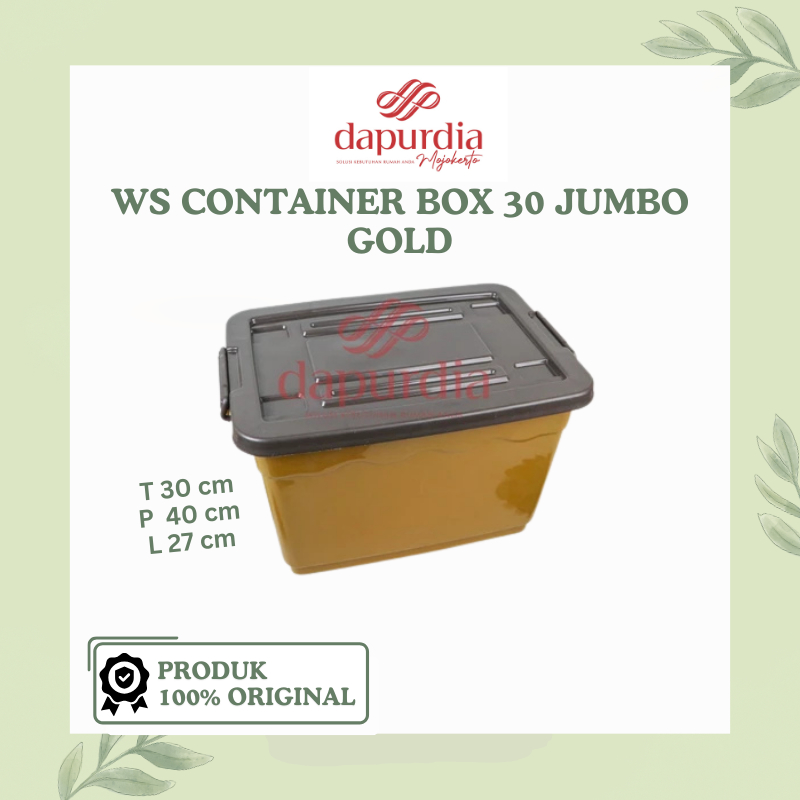 Jual Container Box 30 Jumbo Gold MEDIUM BOX, BAHAN TEBAL, MULTIFUNGSI ...