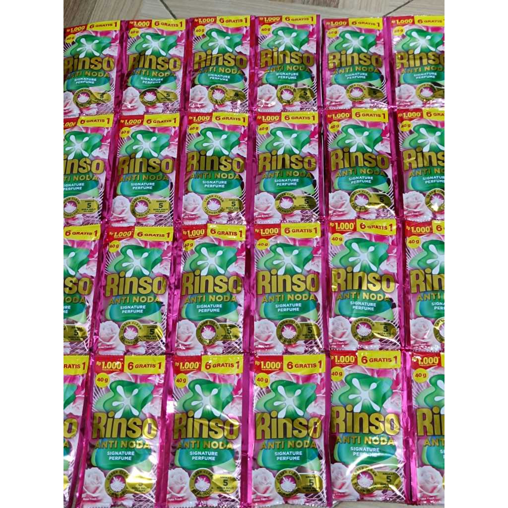 Jual RINSO CAIR 40ML SACHET 1000AN 2 RENCENG BONUS 2 PCS | Shopee Indonesia