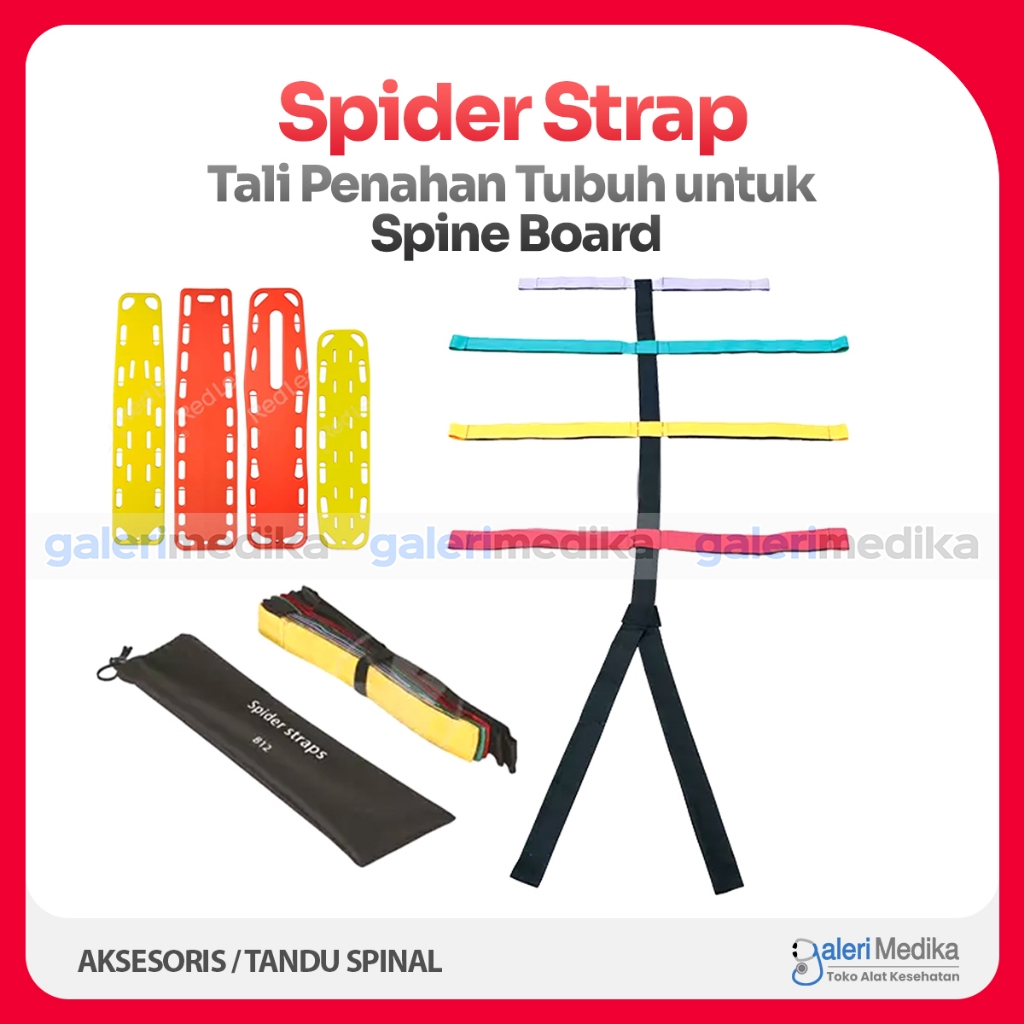 Jual Spider Strap Spine Board Tali Penahan Tubuh / Tali Tandu Spine ...
