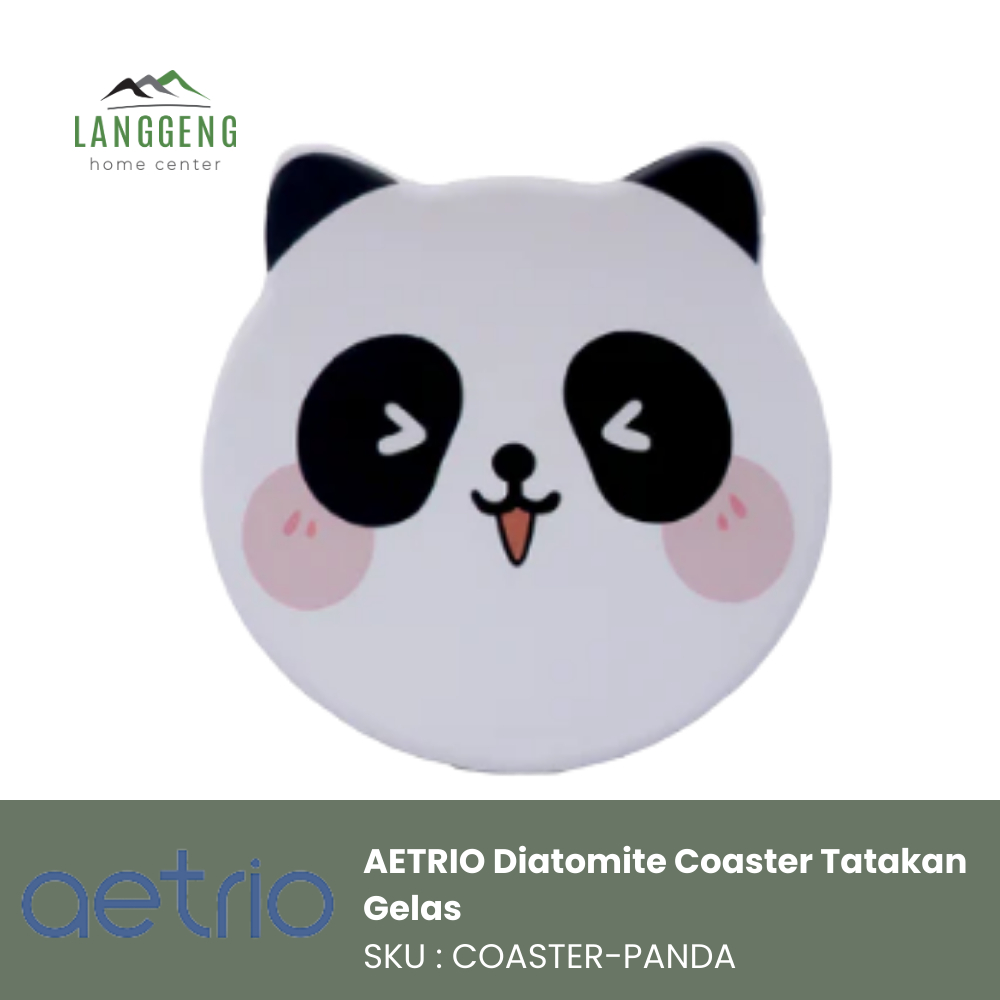 Jual AETRIO Diatomite Coaster Panda Tatakan Minuman Batu | Shopee Indonesia