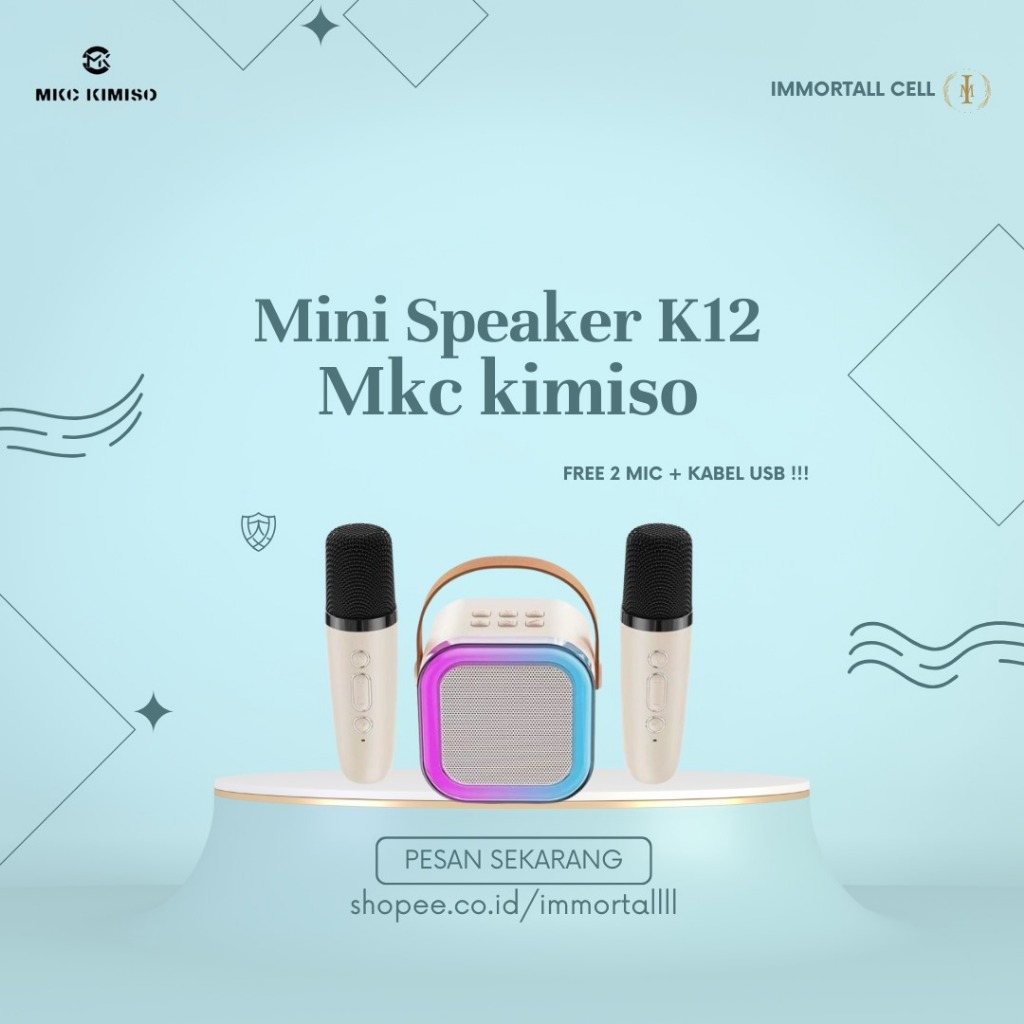 Jual K12 1 set Speaker bluetooth portable speaker karoke With ...